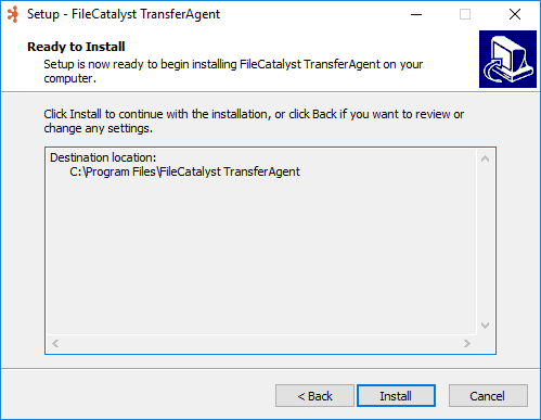 FileCatalyst TransferAgent Windows Installation Guide
